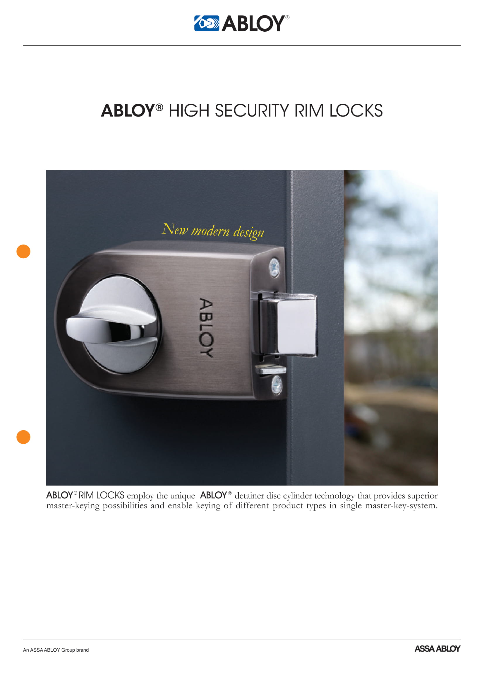 ABLOY Rim Lock general brochures - Security Marketing